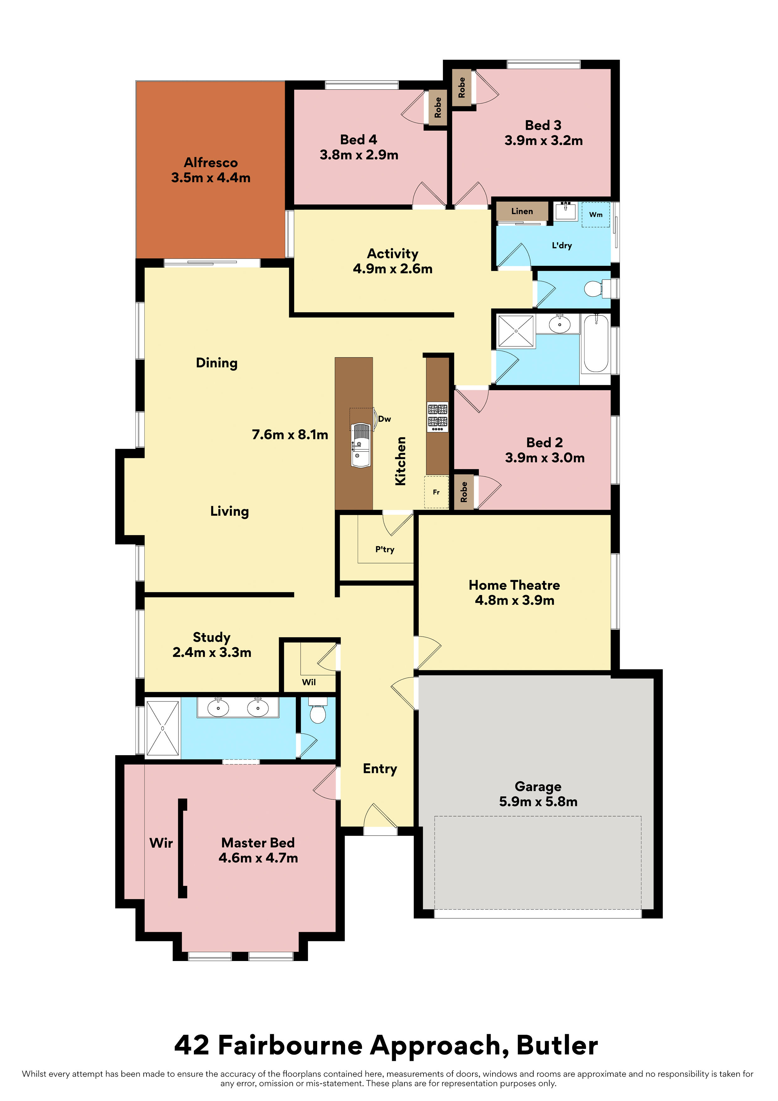 42 Fairbourne Approach, BUTLER, WA 6036 - House for Sale - harcourts.net